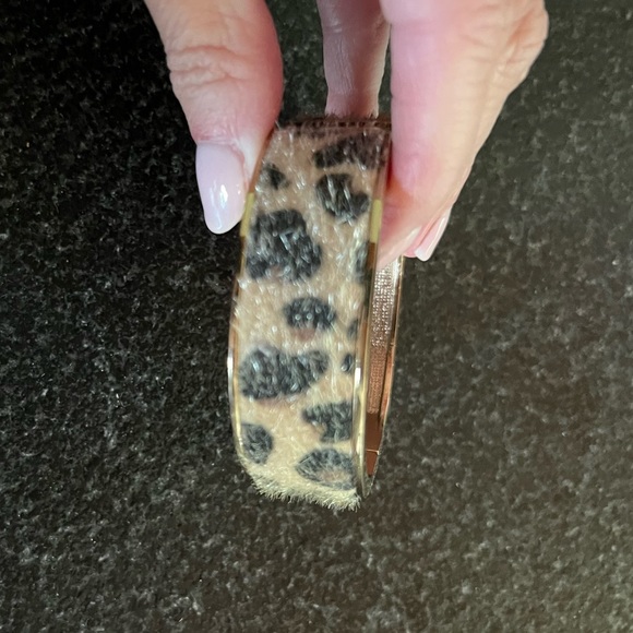 Plunder | Jewelry | Plunder Leopard Print Bracelet With Gold Trim ...